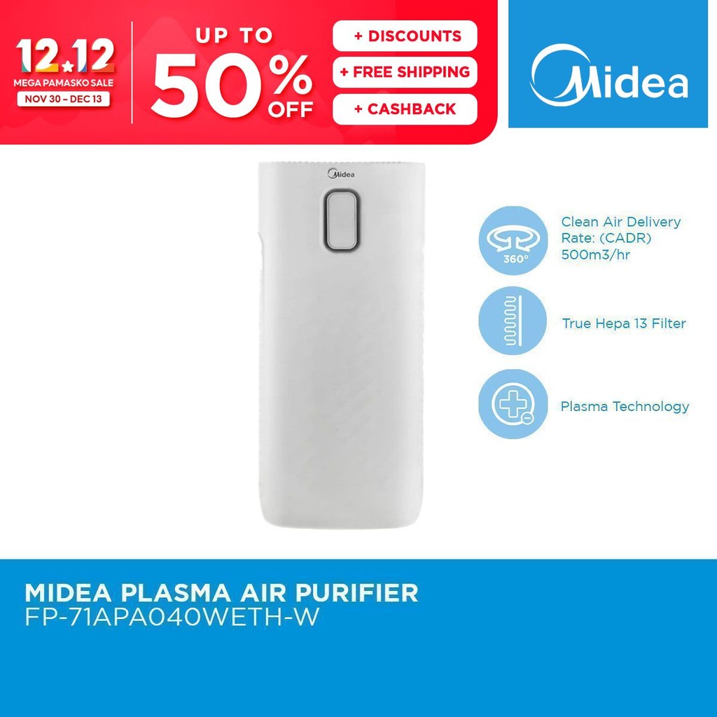 Midea Plasma Air Purifier Dual Max Filters True HEPA | Shopee Malaysia
