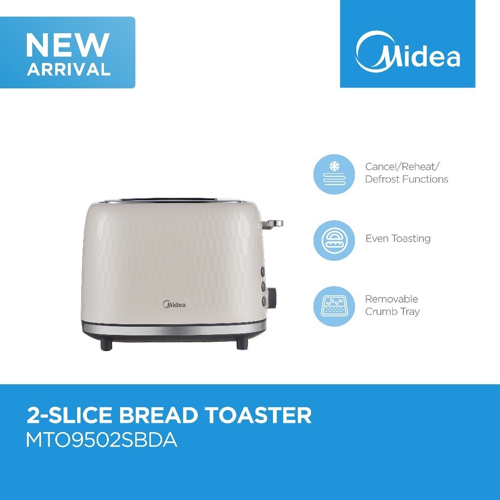 Midea Bread Toaster Breakfast Series with Cancel/Reheat/Defrost ...