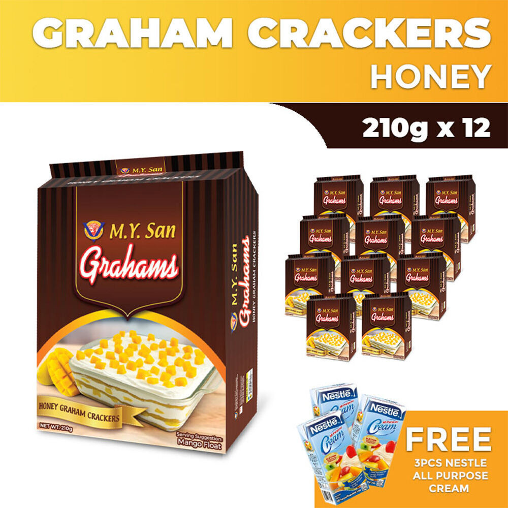 MY San Handy Pack Honey Graham 210g X 12 + Nestlé All Purpose Cream 250ml X 3 | Shopee Malaysia