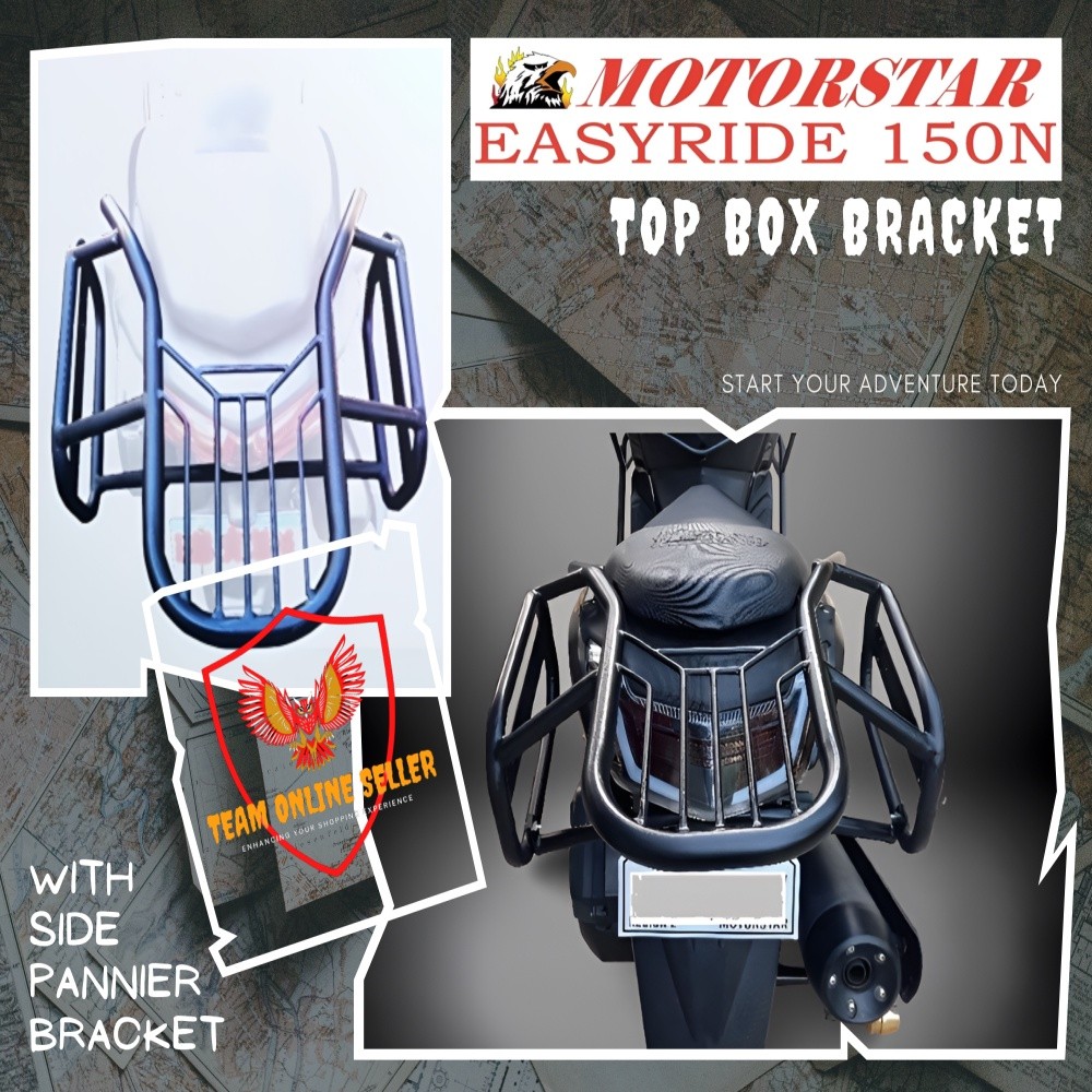 MOTORSTAR EASYRIDE 150 - HEAVY DUTY TOP & SIDE BOX BRACKET ( POWDER ...