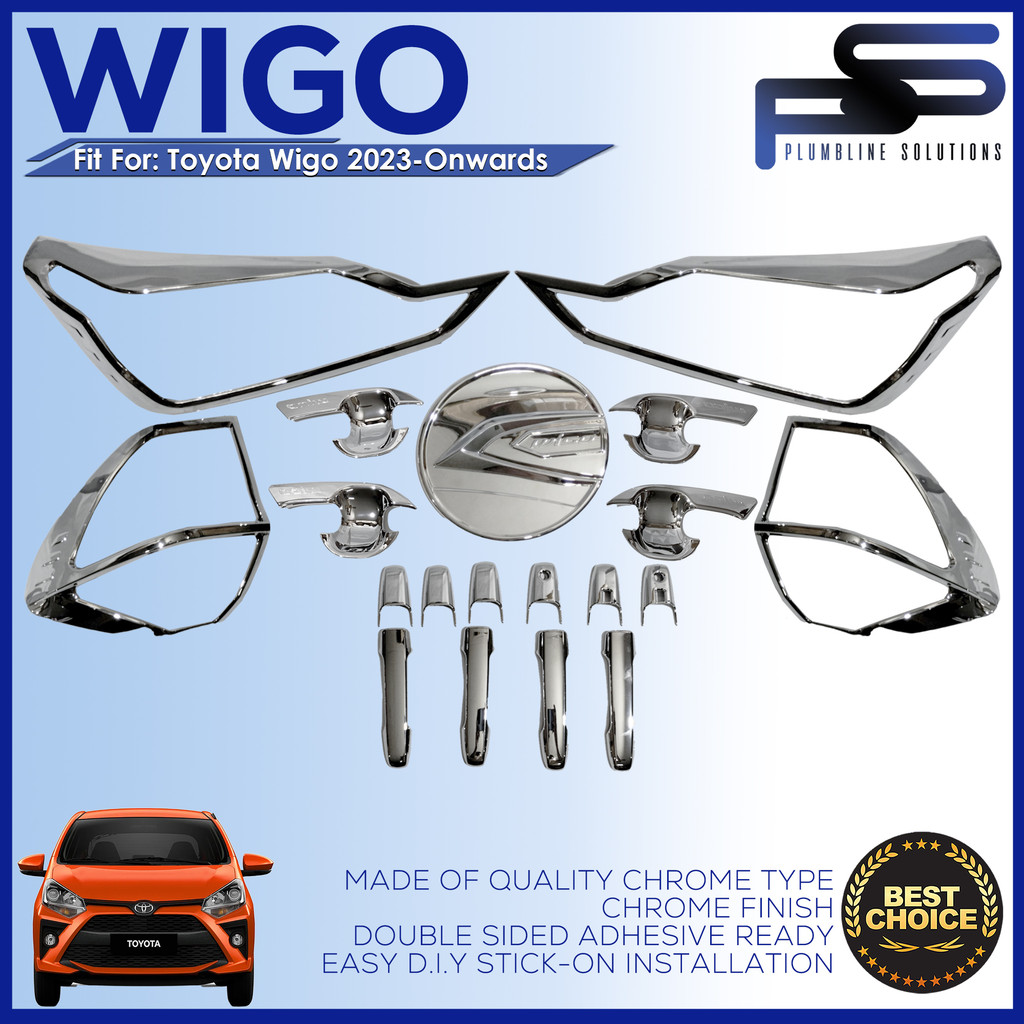 Toyota Wigo Combo Garish Set 2023 ONWARDS Model CHROME / Wigo ...