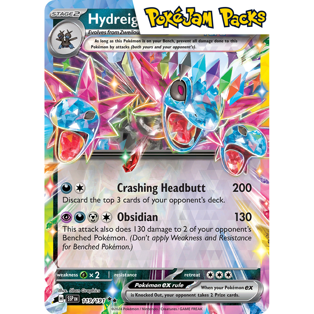 Hydreigon ex - 119/191 - Ultra - Surging Sparks - Pokémon TCG | Shopee ...
