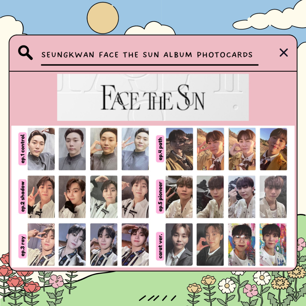 [PER PIECE/SET] SEVENTEEN SVT SEUNGKWAN FACE THE SUN FTS ALBUM FANMADE ...