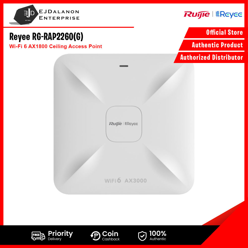 Reyee RG-RAP2260(G) Wi-Fi 6 AX1800 Ceiling Access Point | EJDalanon ...