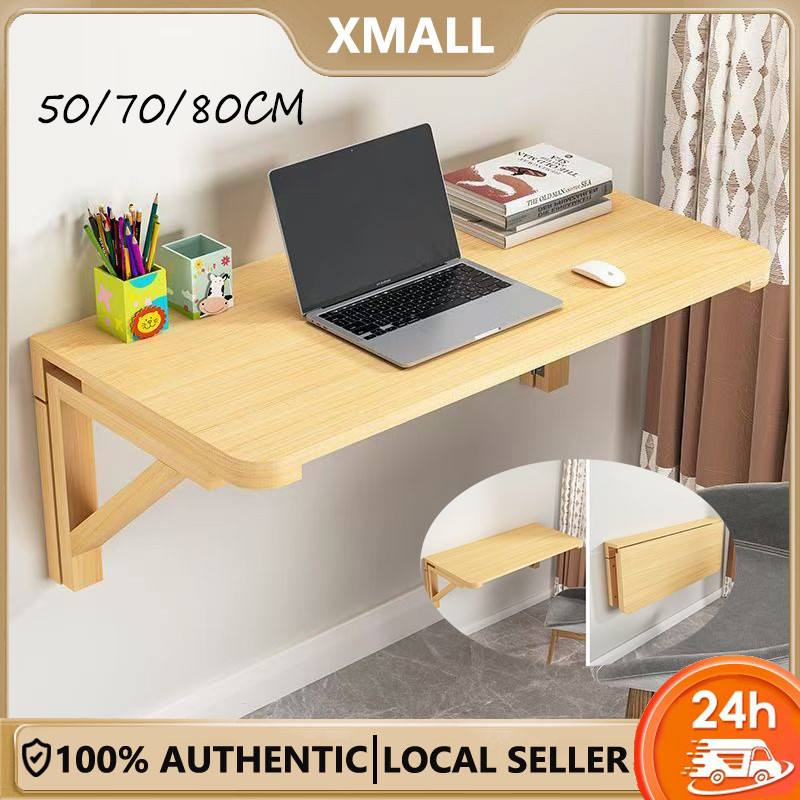 Solid Wood Folding Table Wall Computer Desk Writing Desk Wall Hanging ...