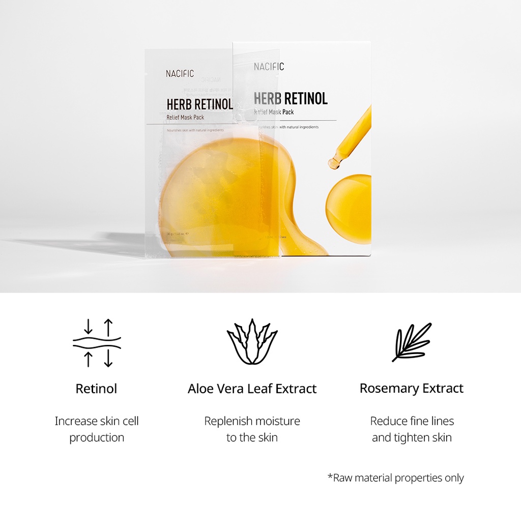 [NACIFIC] Herb Retinol Mask Pack (10ea/box) | Shopee Malaysia