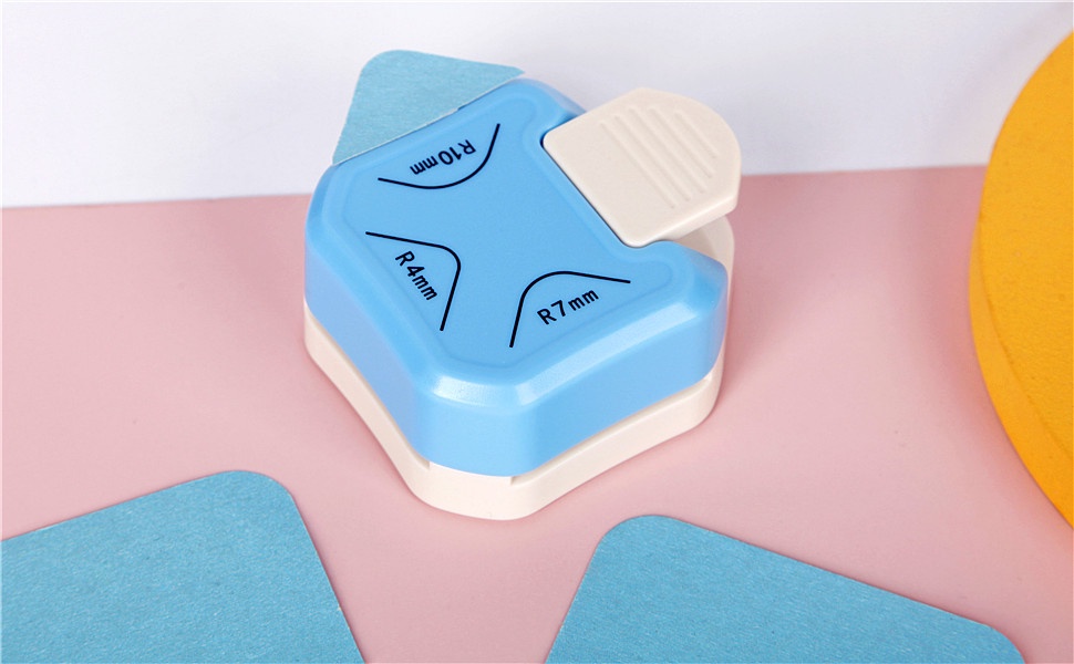 3 In 1 Paper Corner Rounder Cutter Punch 4mm+7mm+10mm Hole Puncher ...