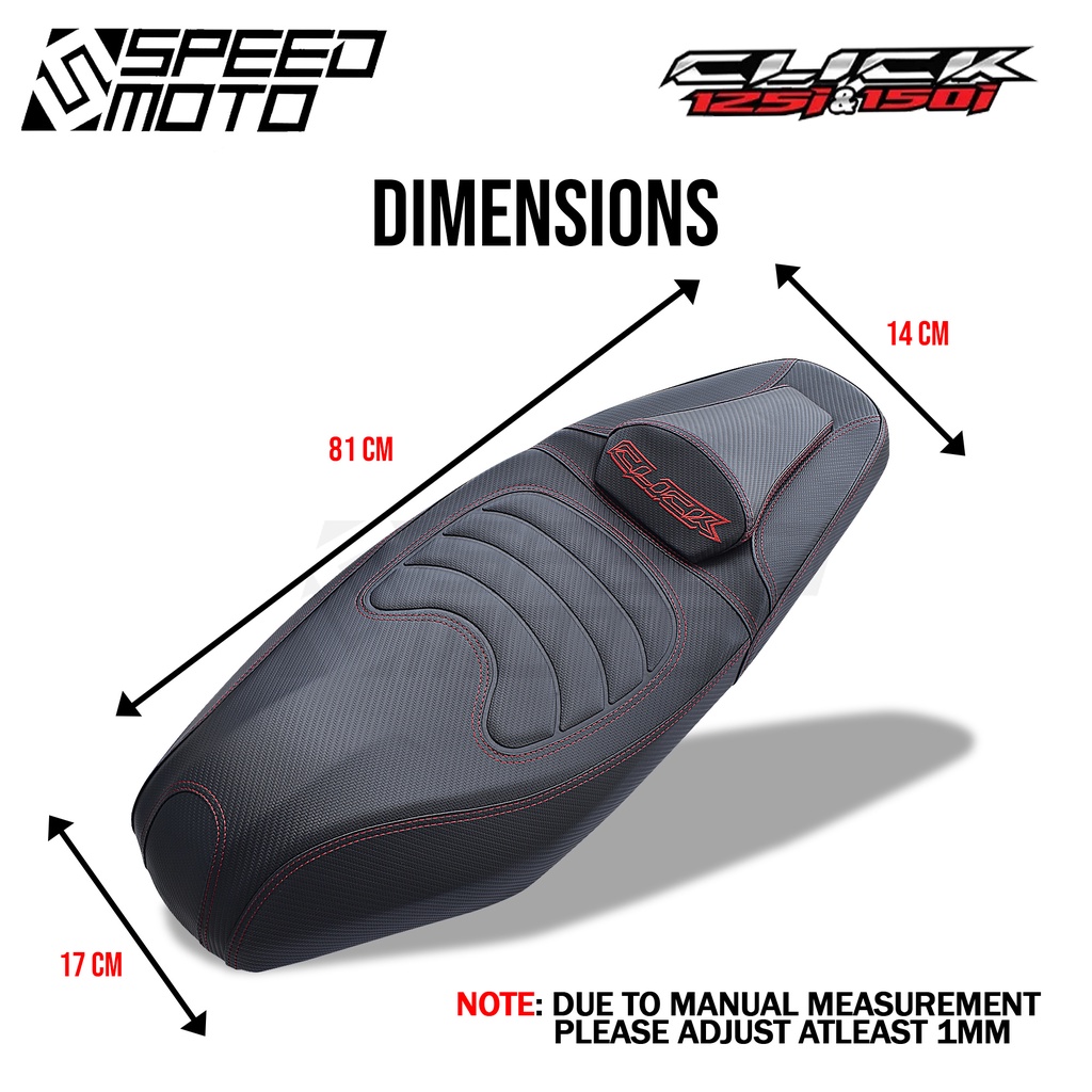 HONDA CLICK 125I / 150I CAMEL BACK SEAT ASSEMBLY WITH EMBROID LOGO Z ...
