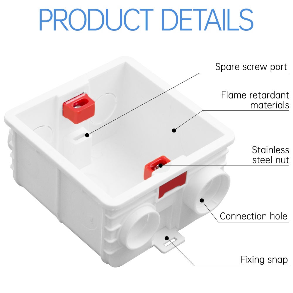 AMPCOM 86 Type Wall Faceplate with Mounting Junction Box for RJ45 RJ11 ... AMPCOM 86 Type Wall Faceplate with Mounting Junction Box for RJ45 RJ11 ...