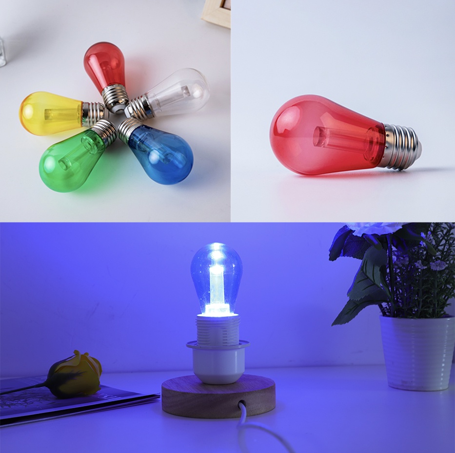 5 packs E27 Colourful LED Bulb 2W S14 Plastic Bulb Party Fairy Lights ...