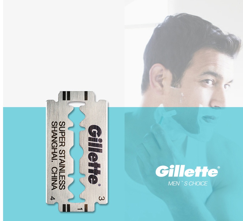 Gillette Razor Super Blue Straight Razor Men Razor Blades Stainless ...