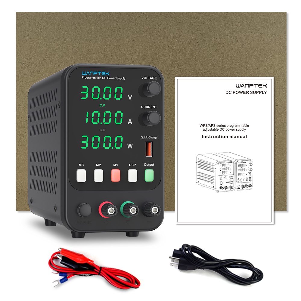Wanptek Adjustable DC power supply 30V 10A 60V 5A Lab Bench Power Source Stabilized Power Supply ...