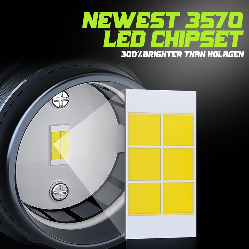 TUFFOO Universal Dual Color H4 HS1 LED Headlight Bulb High/Low Beam For ...