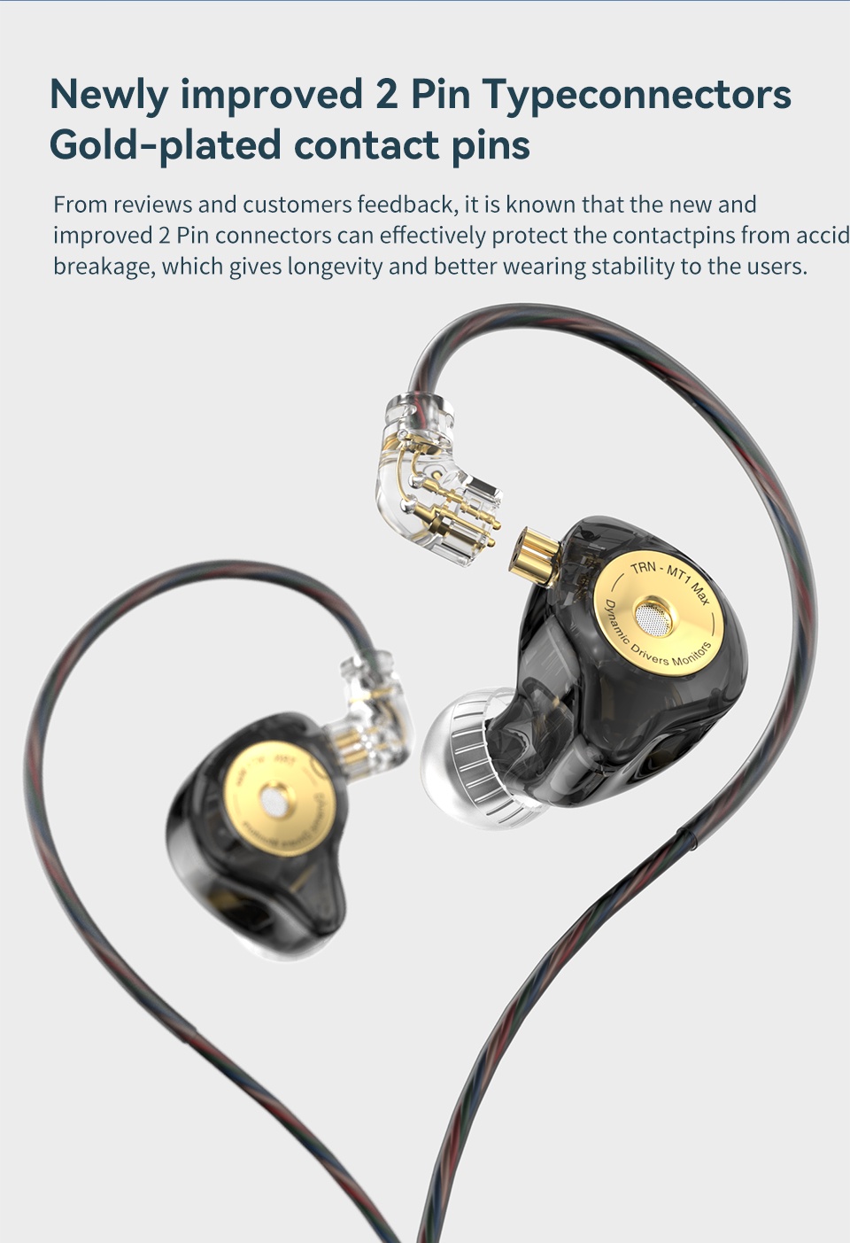 (July Flash Sale) Trn Mt1 Max Gaming Earphones With Mic Sound Iem In ...