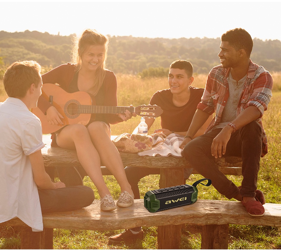 Awei Y280 Portable Wireless Speaker Outdoor Sound Dual Stereo Track AUX ...