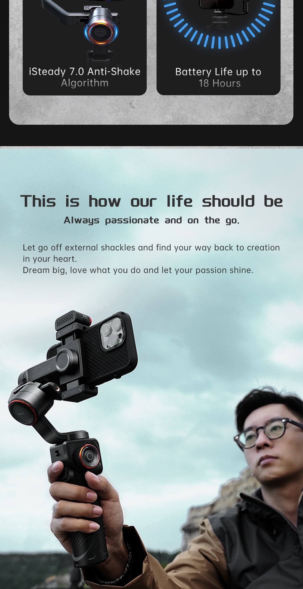 Hohem iSteady M6 Handheld Gimbal Stabilizer Selfie Tripod for ...