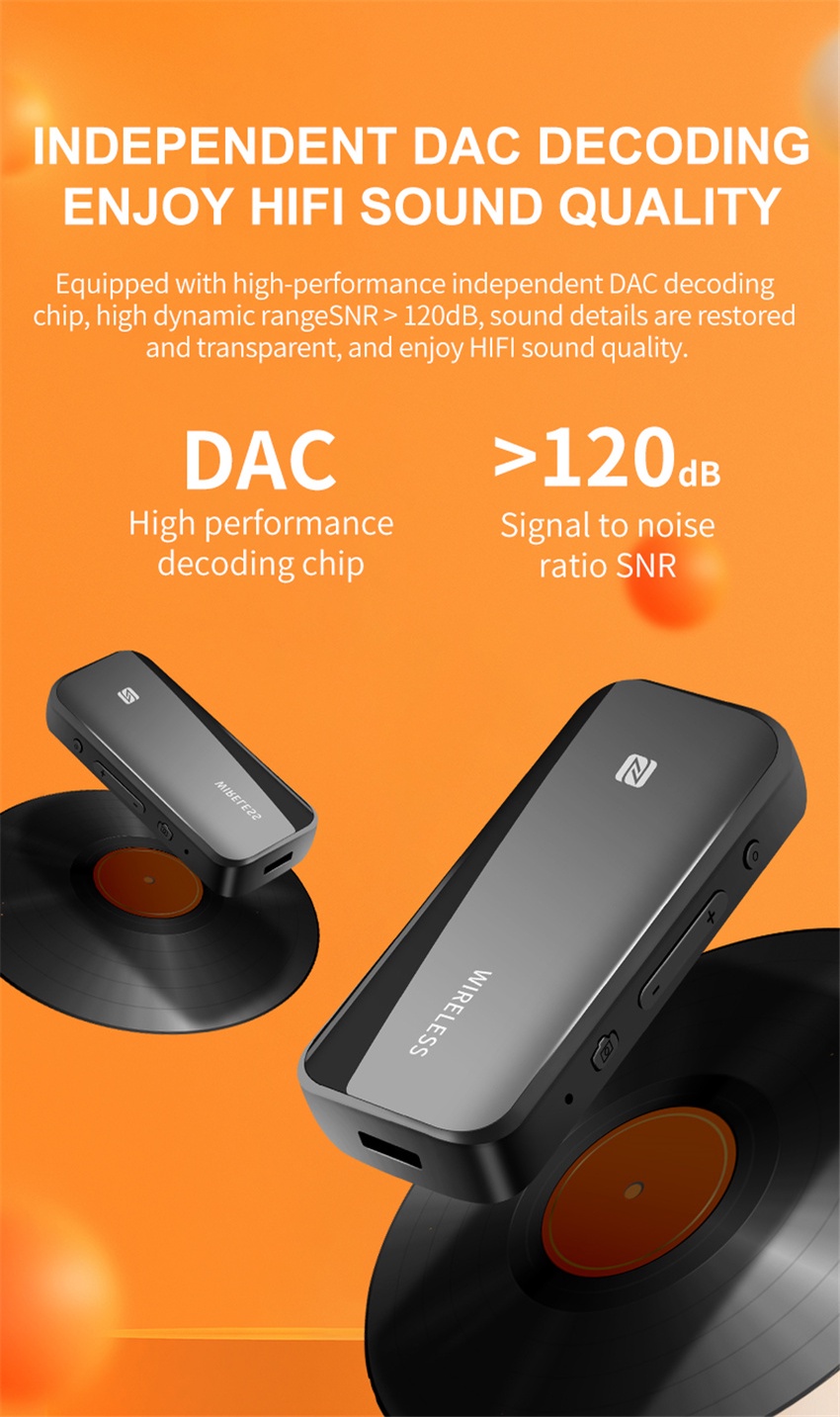 T40 Wireless Transmitter Receiver Nfc Tf Card Edr Bluetooth-Compatible ...