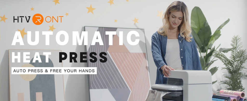 HTVRONT 220V Auto Heat Press Machine 15"x15"/38cm x 38cm Automatic Hot ...