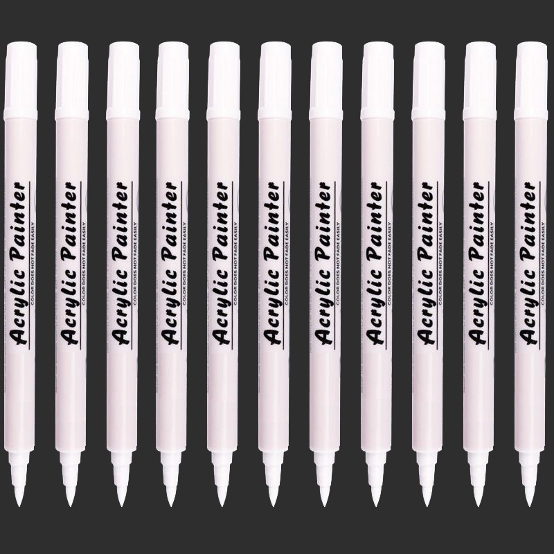 Ginflash 3PCS Fast Dry Permanent sign Marker Pens White Highlighter art ...