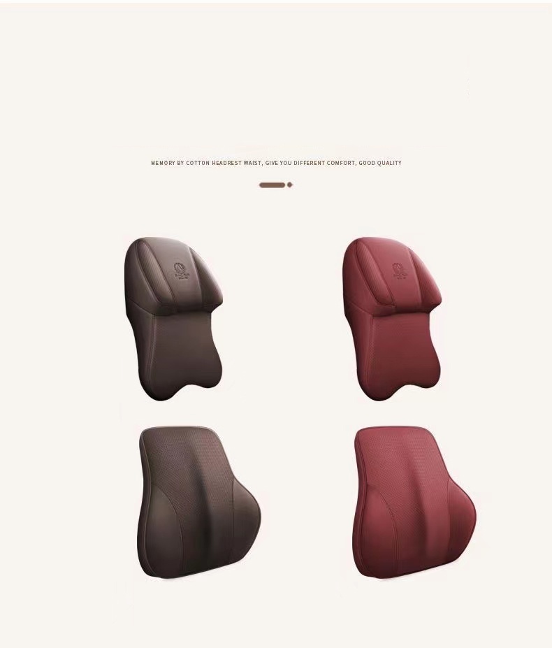 Aviation Grade 3D Memory Foam Car Headrest Lumbar Support, Vehicle Neck ...