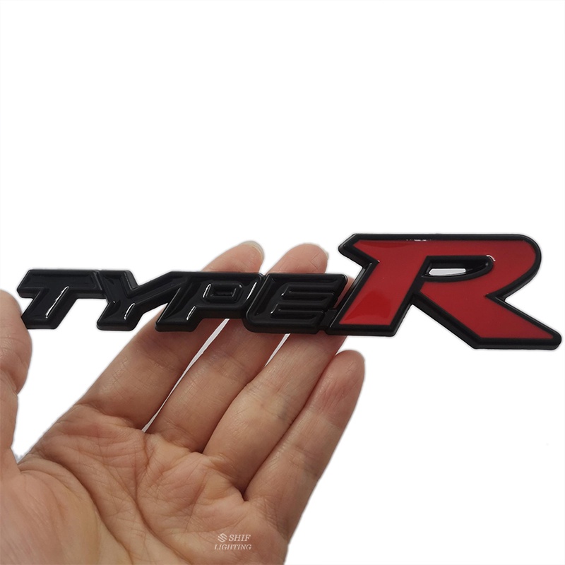 1 X Metal Black TYPE R TYPER Logo 3D Car Auto Side Fender Rear Trunk ...