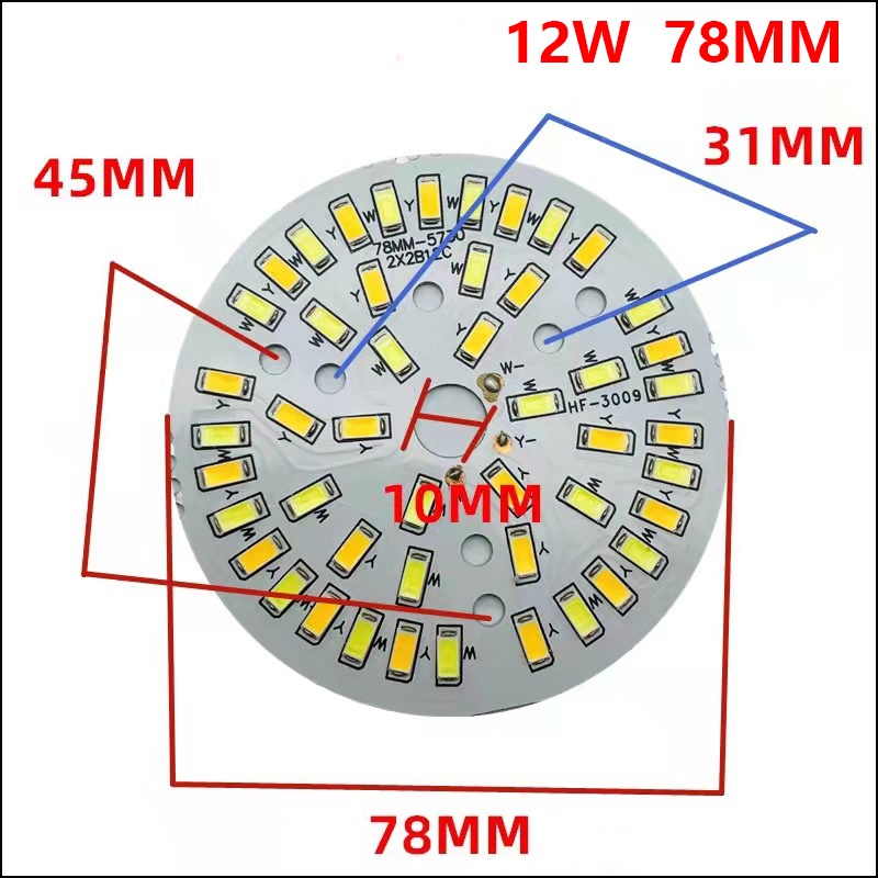 LED Downlight Chip Tri color 3W 5W 7W 9W 12W 15W 18W Round Light Chip ...