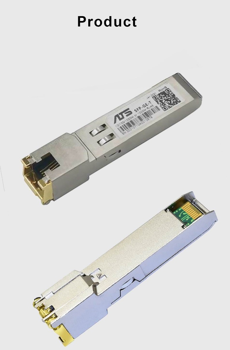 1 piece Plug-in Fiber Optical Transceiver Gigabit 1.25g SFP Copper RJ45 ...