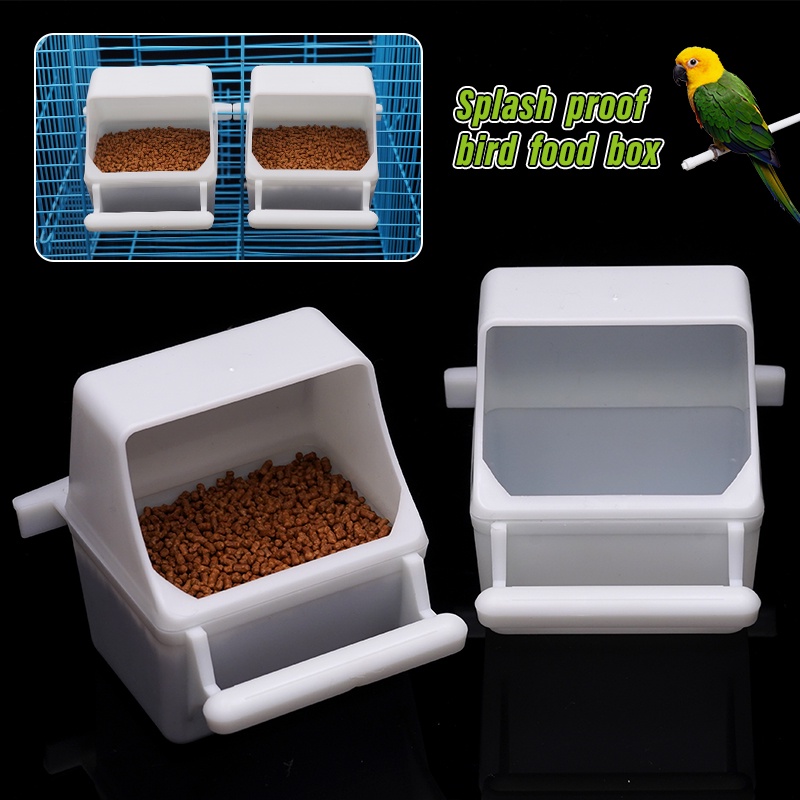 【Ready stock】Bird Parrot Food Box Bird Feeder Bowl Pearl Food Cup Bird ...