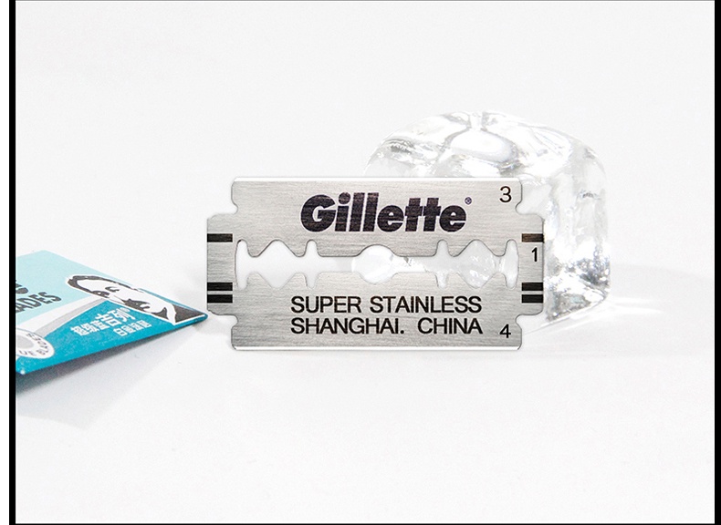 Gillette Razor Super Blue Straight Razor Men Razor Blades Stainless ...