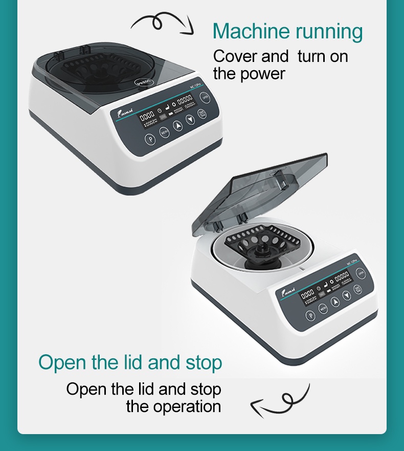 JOANLAB Pcr Centrifuge Machine Digital High-Speed Plasma Centrifuge Laboratory Microcentrifuge ...