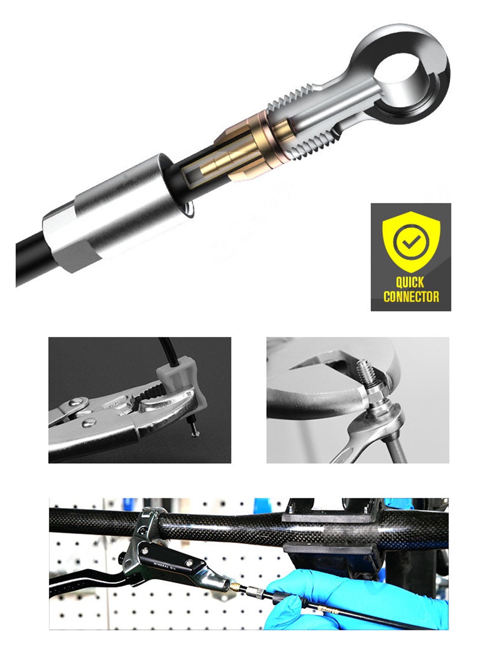 ZTTO Hydraulic Disc Brake Hose Connector Insert Olive Banjo Set BH90 ...