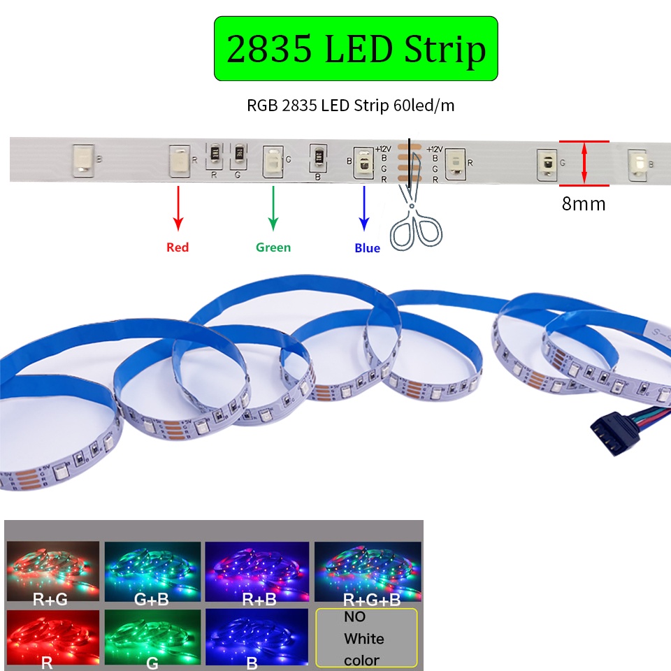 LED Strip Lights 3AA Battery white warmwhite 5V USB 5050SMD Flexible ...