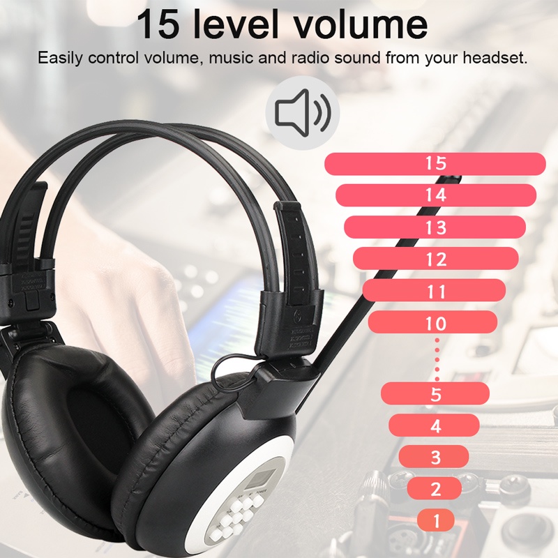 Retekess TR101 Headphone Radio FM Radio Foldable Lightweight Headphones ...