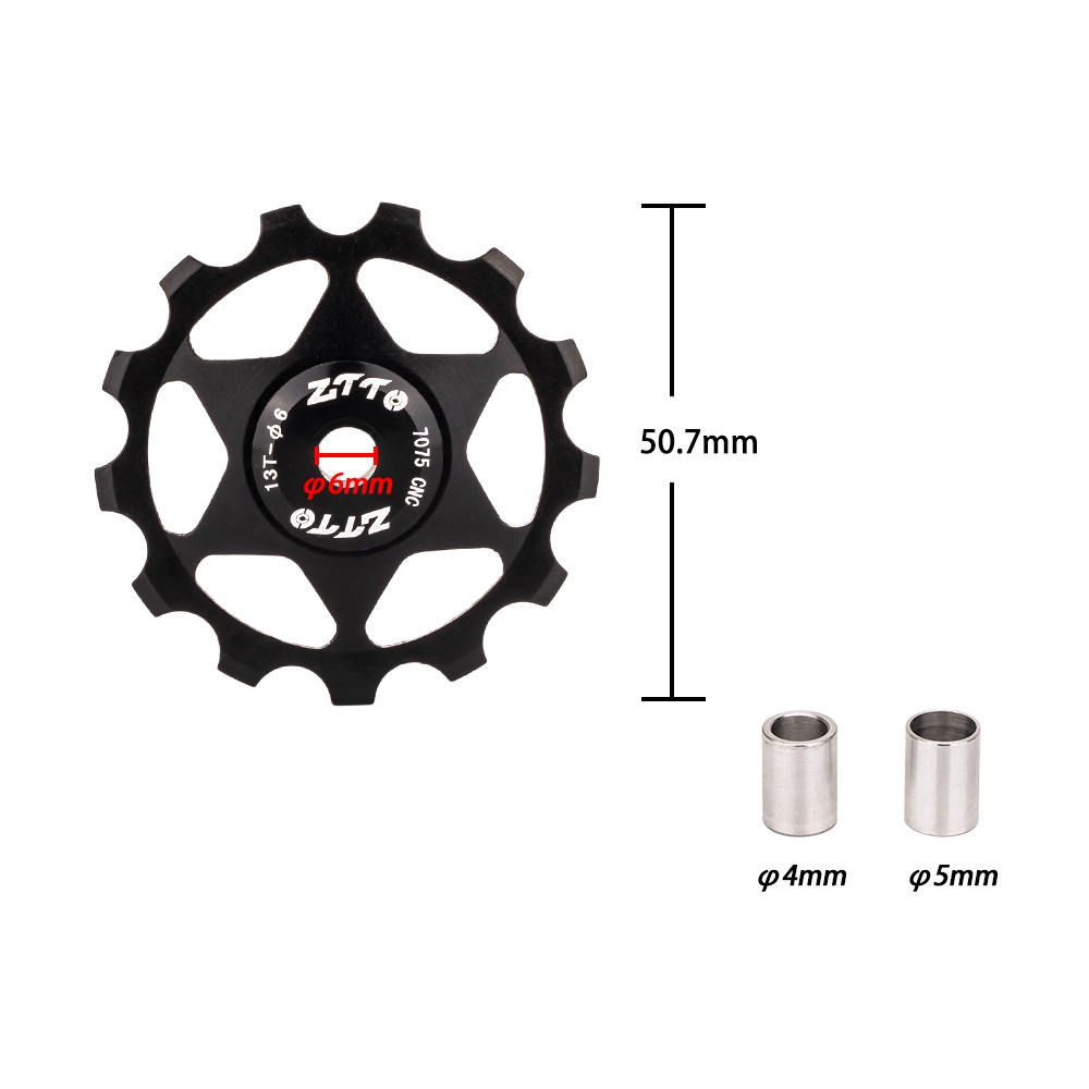 ZTTO 2PCS MTB Bicycle 13T Rear Derailleur Jockey Wheel 13T 14T Steel Bearing Pulley AL7075 CNC ...