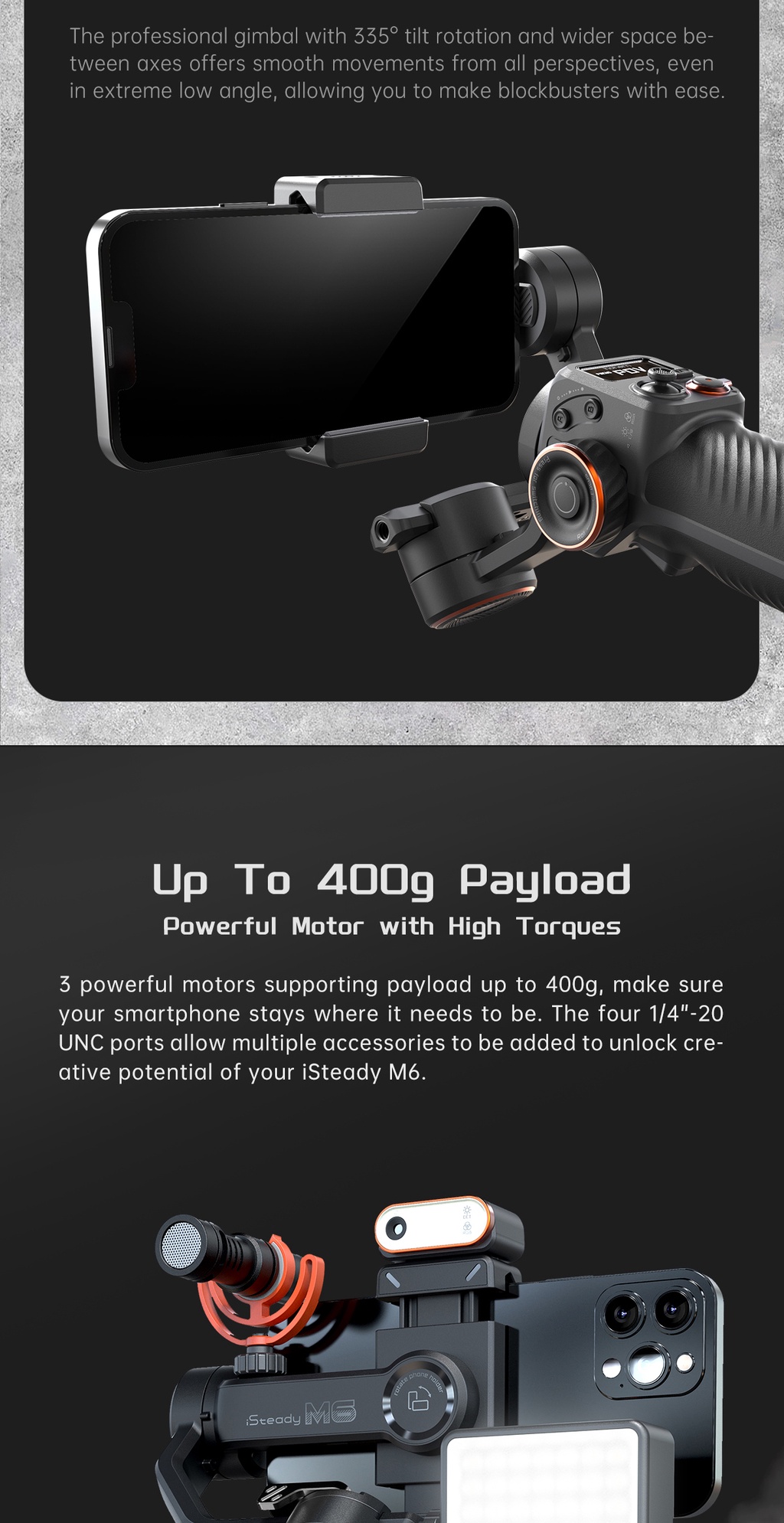 Hohem iSteady M6 Handheld Gimbal Stabilizer Selfie Tripod for ...