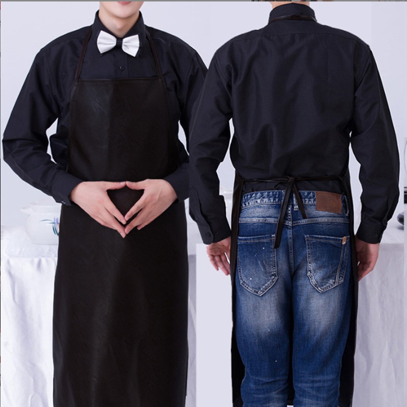 Ready Stock Waterproof leather apron plus lengthened apron car wash ...