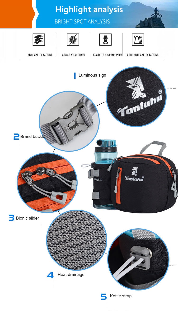 Running Bag Marathon Waist Pack Men Women Outdoor Sports Hiking Cycling ...