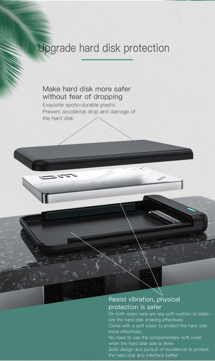 DM USB 3.0 HDD Hard Drive External Enclosure 2.5 inch SATA SSD Mobile ...