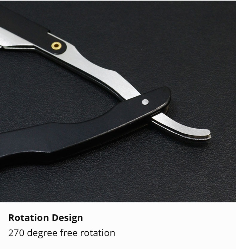 Vintage Straight Razor Folding Shaver for Men Foldable Handle Stainless ...