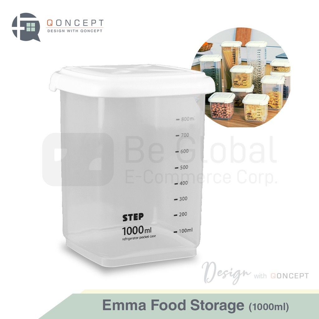 QONCEPT HOMEWARE Emma Food Storage Containers 240ml/650ml/1000ml/1800ml | Shopee Malaysia