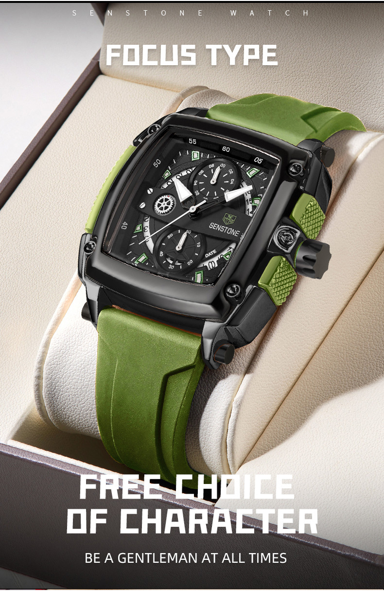 SENSTONE Watch for Men Original Waterproof Stainless Steel Sports ...