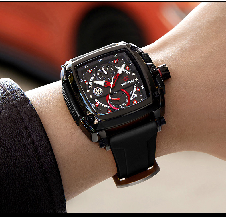 SENSTONE Watch for Men Original Waterproof Stainless Steel Sports ...