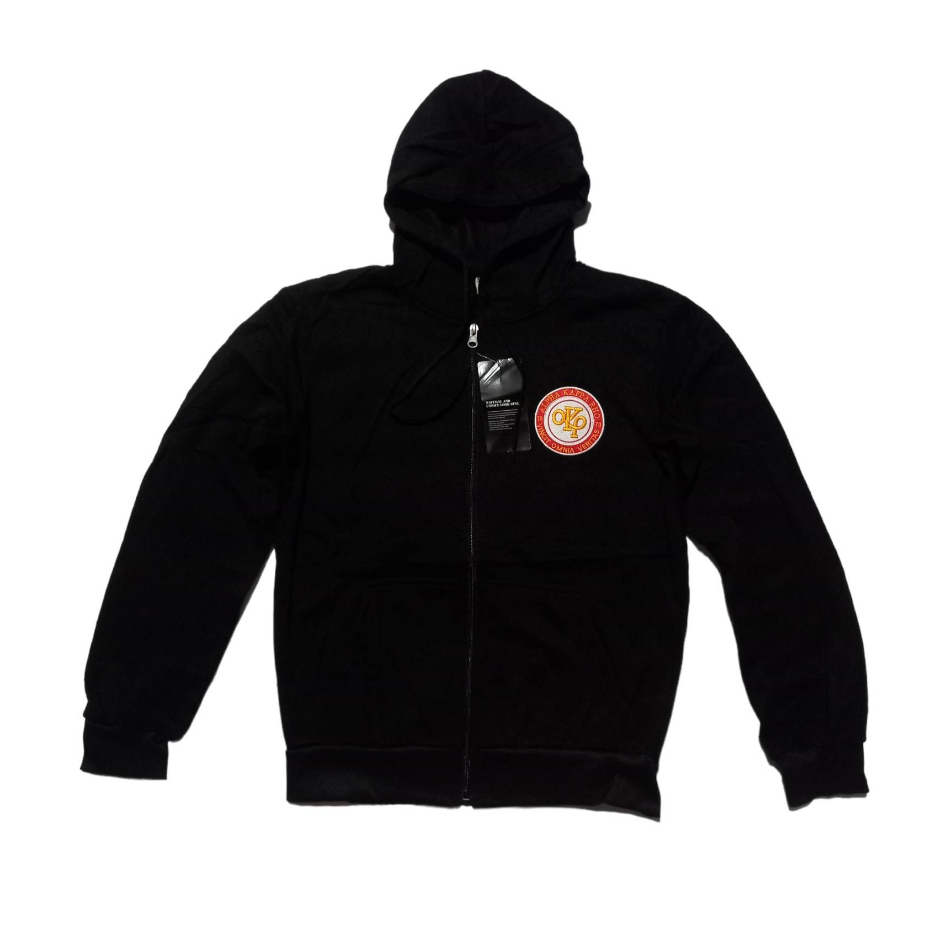 AKRHO Hoodie Jacket with zipper Frat Jacket Embroidered logo patches ...