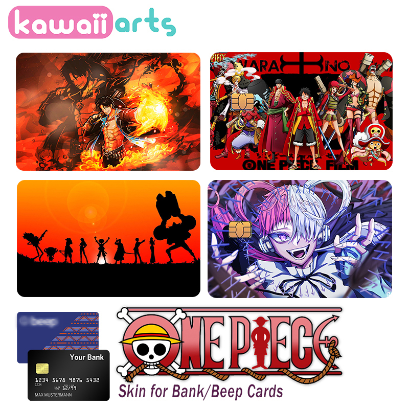One Piece Red - Anime - Card Skin Stickers ( ATM / BANK / BEEP ...