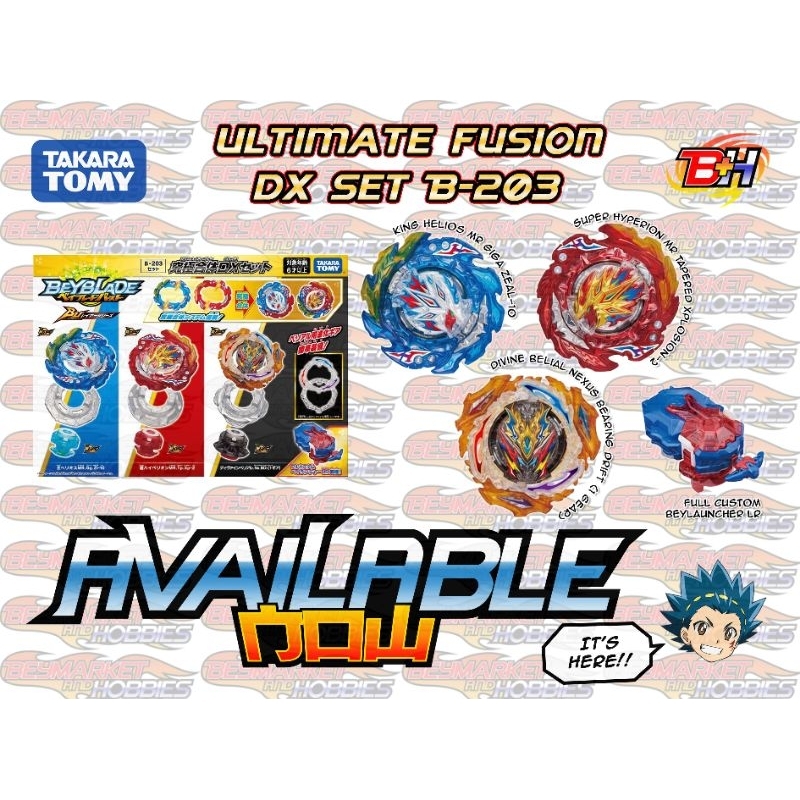 TAKARA TOMY BEYBLADE BURST BU B-203 ULTIMATE FUSION DX SET | Shopee ...