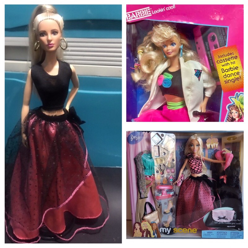 2004 barbie my scene dressed to impress and 1989 vintage barbie doll ...