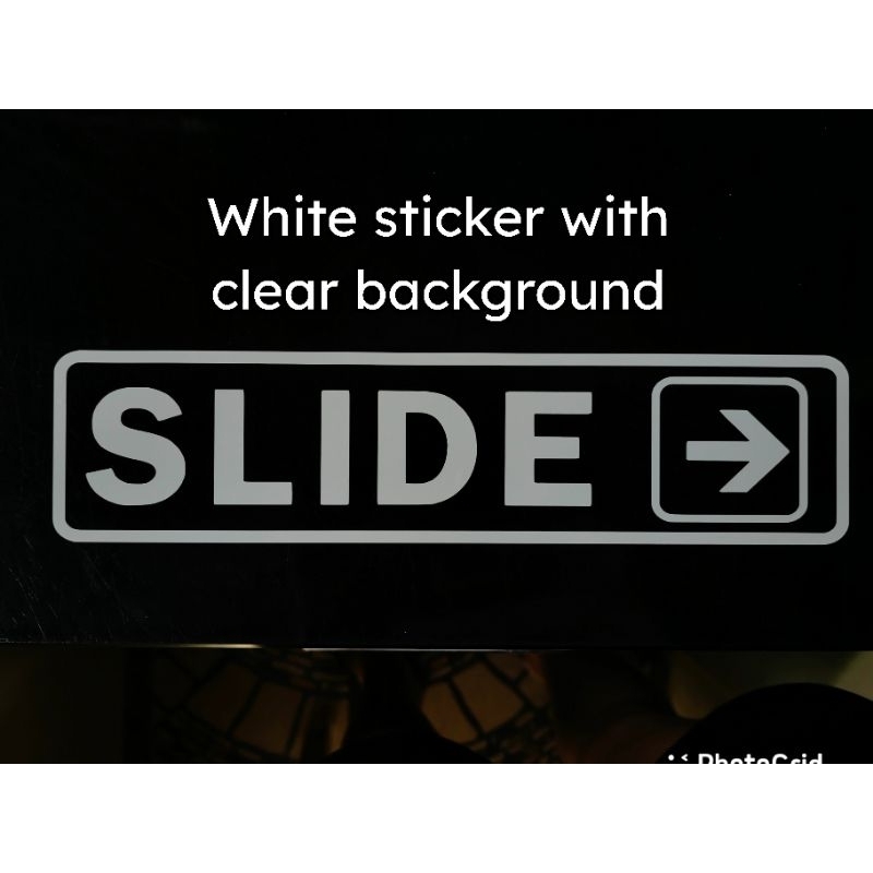 SLIDE RIGHT |SLIDING DOOR DECAL | NOT CUSTOMIZABLE | Shopee Malaysia