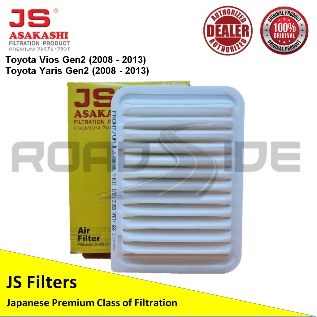 JS Asakashi Engine Air Filter for Toyota Vios Gen2 (2008 - 2013) and ...