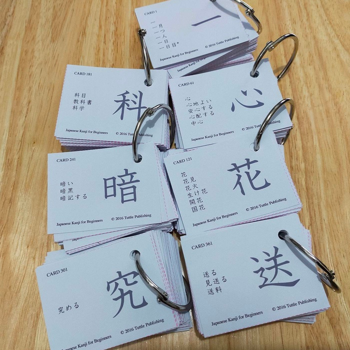 BASIC JAPANESE KANJI FLASHCARDS (2016) with FREE Metal Ring | Shopee ...