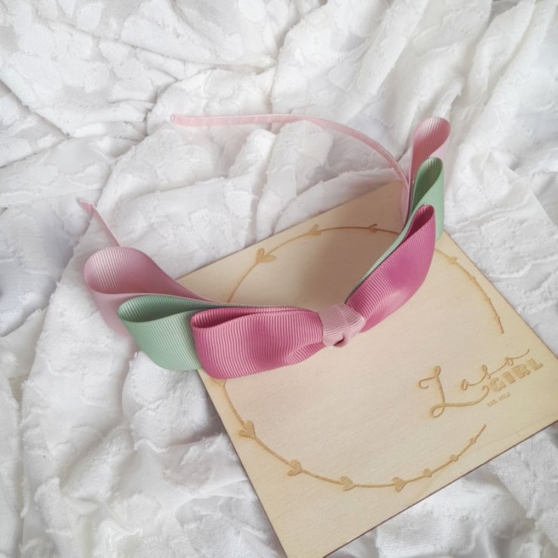 Victorian Spring Hair Bow Headband - Laso Girl Grosgrain Ribbon ...
